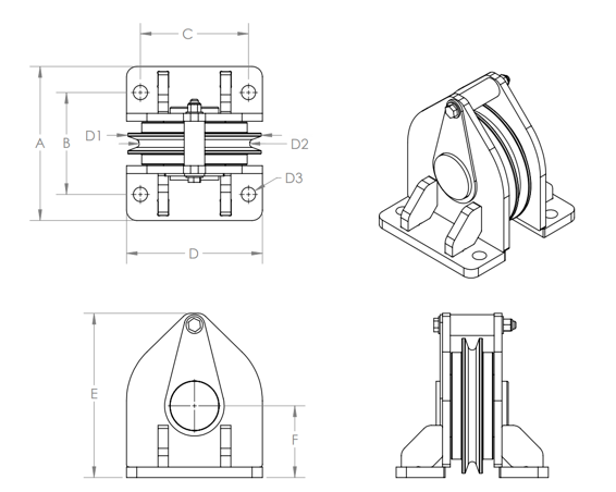 Poulie verticale série PV1 – Capital Winch