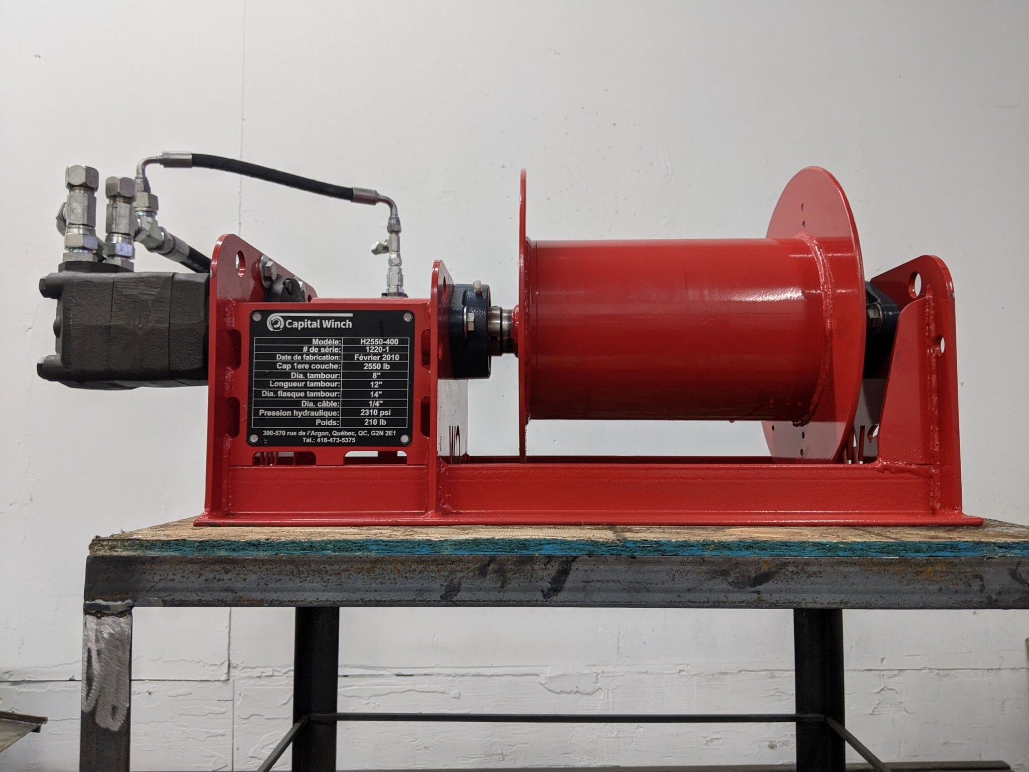 Treuil hydraulique Capital Winch Surmesure